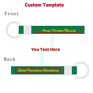 Harborway Custom 10/50/100PCS Silicone Keychain Personalized Customized Rubber Keyring With Message/Text/Logo Promotions Key Cellphone Backpack For Men Women Teens, 4 inch* 0.47 inch