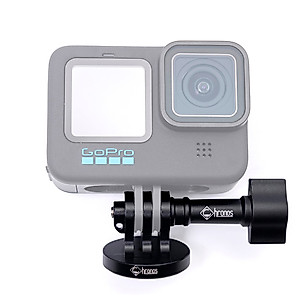 CHRONOS Aluminum Alloy CNC Metal GoPro Tripod Adapter Mounts/Monopod Mount with Aluminum CNC Thumb Screw for Go Pro Cameras, DJI Osmo Action, & Insta 360 One. Great for attachments and Clamps