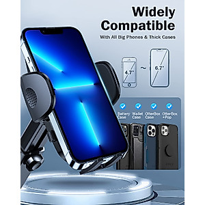 windshield phone mount for car [Military-Grade Suction],Car Phone Holder Mount Windshield Air Vent Long Arm Strong Suction Universal Cell Phone Holder Car for iPhone 14 13 12 Pro Max All Mobile Phones