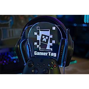 Personalised Headset Controller Hanger, RGB LED Gaming Station Console Controller Holder | Gamer Gift Idea Compatible with Universal Headset, Controller