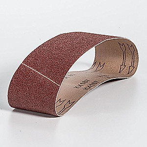 Mercer Industries 107080-3" x 24" Aluminum Oxide Sanding Belts, 80 Grit (10 Pack)