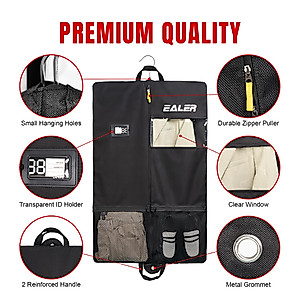 EALER HAG301 Hockey Individual Garment Bag, Heavy Duty Hanging Garment Bags Travel Garment Bags Black Suit Bags