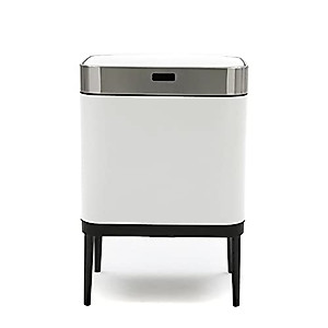 MFCHY Stainless Steel Trash Can Automatic Kitchen Cabinet Storage Household Cleaning Tools Garbage Bin Sensor Bin