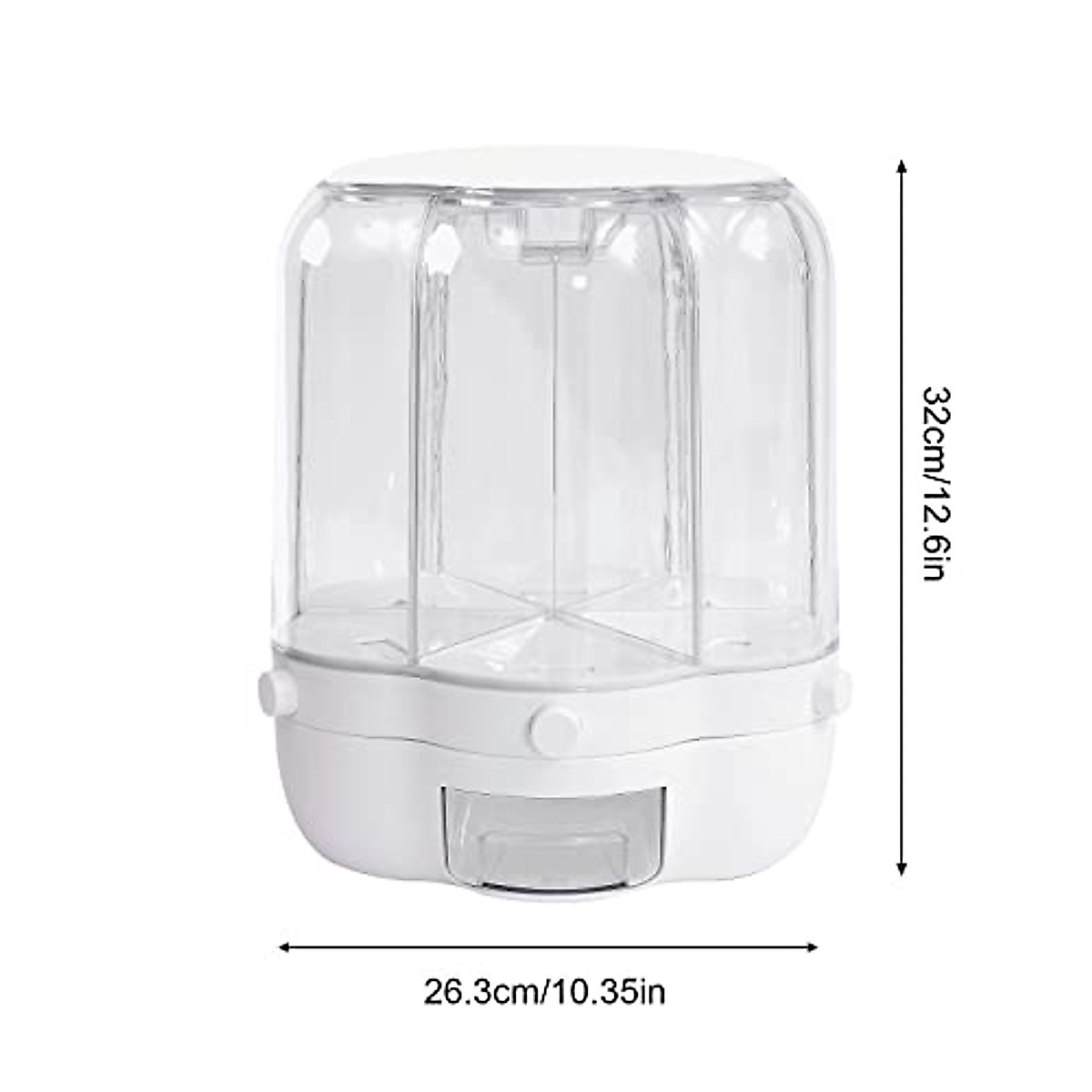 360° Rotatable Cereal Dispenser, One-Click Rice Output, Visible Round Multigrain Tank Cup Dry Rice Container Food Dispenser Sealed Grains Cans Grain Storage Tank for Storage Small Beans(Style 5)