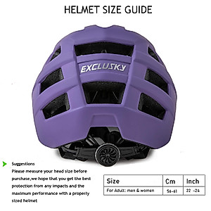 Exclusky Bike Helmet Mountain Bike Helmet for Adults Lightweight MTB Cycling Helmet for Men Women Adjustable Bicycle Helmet with Visor