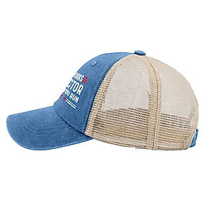 BEIXBE Fireworks Director If I Run You Run Trucker Hat Women Trendy Mesh Hat for Summer Lake Blue