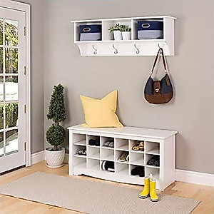 PREPAC White Shoe Storage Cubbie Bench