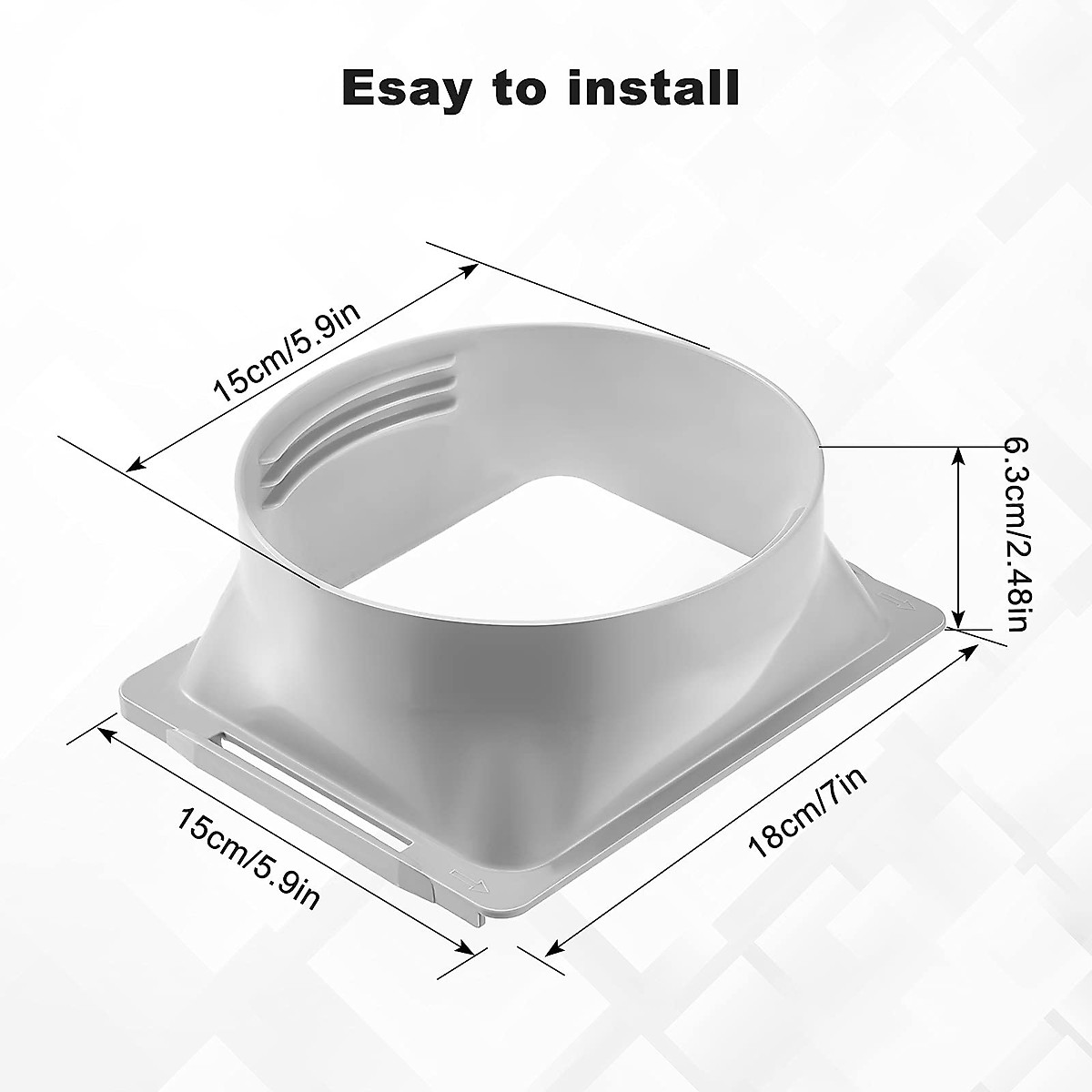 2 Pieces Portable Air Conditioner Hose Connector Window Adapter Exhaust Hose Connector Coupler Tube Connector Mobile Air Conditioning Accessories for Mobile Air Conditioning Exhaust Hose, 2 Sizes