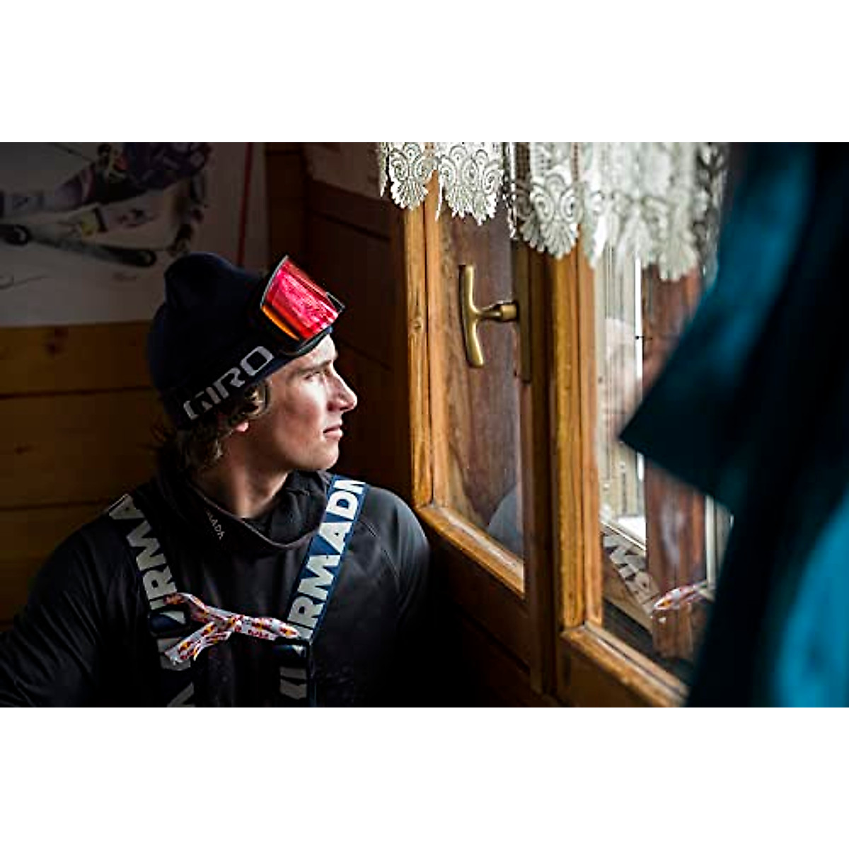 Giro Axis Goggles 2022 - Black Wordmark Frame Vivid Ember/Vivid Infrared Lens Medium