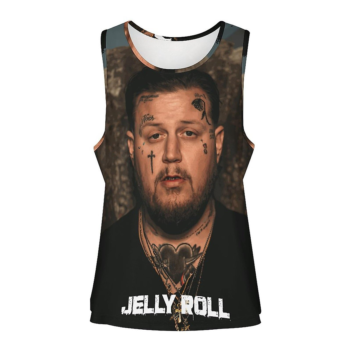 Jelly Rapper Singer Roll Woman's Tops Womens Tank Tops Comfor Table Summer Tops for Teenager Classic Polyester Shirts for Sports Running Daily Walking Top XL