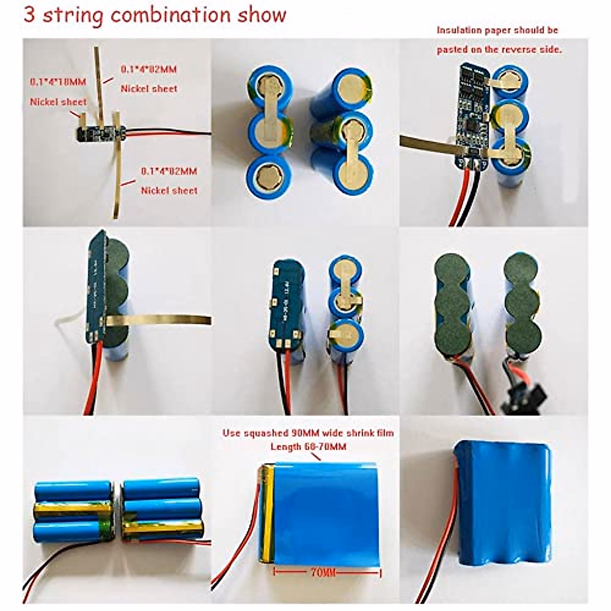 Songhe 3S 12V 10A 18650 BMS Li-ion Lithium Battery Charger Protection Module 18650 Charger Board Module 10.8V 11.1V 12.6V (5PCS)