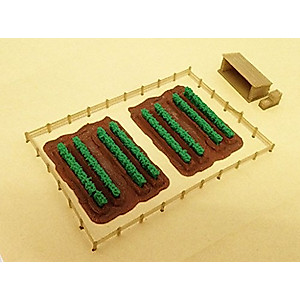Outland Models Train Railway Layout Farm Field with Vegetables and Shed N Scale