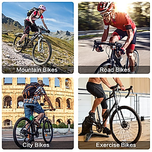 OUXI Comfort Bike Seat Comfortable Gel Bicycle Saddle Replacement Soft Padded with Shock Absorbing Waterproof for MTB Mountain Bike Road Bike Exercise Bike Men Women and Ladies-Black