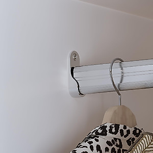 Hitow Wardrobe Armoire Closet with Full Length Mirror, Freestanding Wardrobe Cabinet with Hanging Rod & 2 Drawers, Bedroom Storage Cabinet Clothes Organizer, White (19.5" D x 31.5" W x 70.9" H)