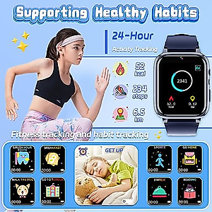 JYNZYUPO Smart Watch for Kids,1.7" Smart Watch Toys with 26 Games Camera Video Recorder Music Alarm Calculator Calendar Flashlight Stopwatch Pedometer Gift Toys for 3-12 Years Old Boys and Girls