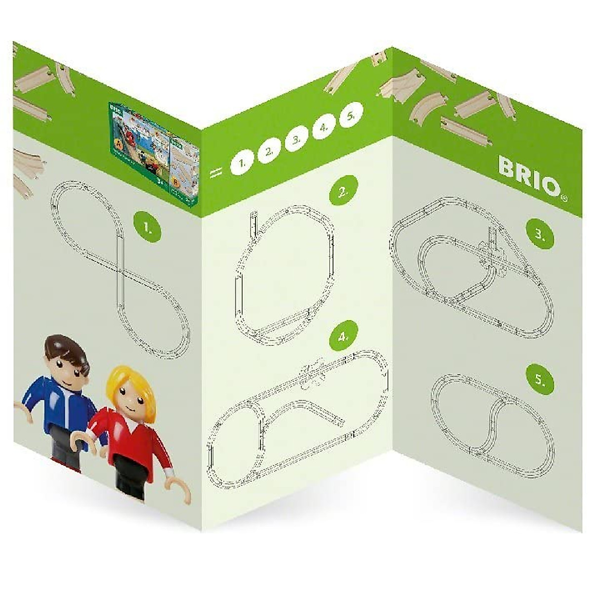 BRIO World - 33773 Railway Starter Set | 26 Piece Toy Train with Accessories and Wooden Tracks for Kids Age 3 and Up - Green