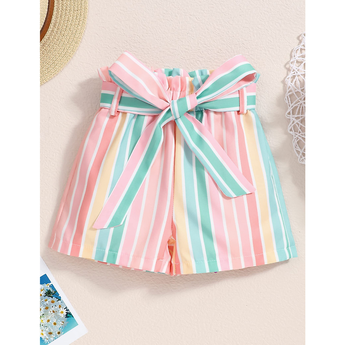 Crazyme Toddler Girl Clothes Short Sleeve T-Shirt Top Pirnted Short Set Baby Girl Outfits 18 Month-5T Girl Clothes