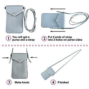 Small Crossbody Cell Phone Purse For Women, Touch Screen Bag With Credit Card Slots Girls, Mini Wallet Handbag Pouch Clutch (Black)