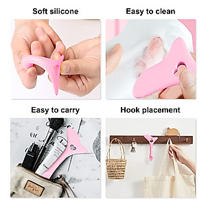 NewBang 3PCS Eyeshadow and Mascara Shield Applicator Guard Pads,Eyeliner Stencils Wing Tip, Professional Silicone Eyeshadow,Eyeliner,Mascara Aid,Face Cream Mask Tool,Reusable Silicone Eye Pads Makeup