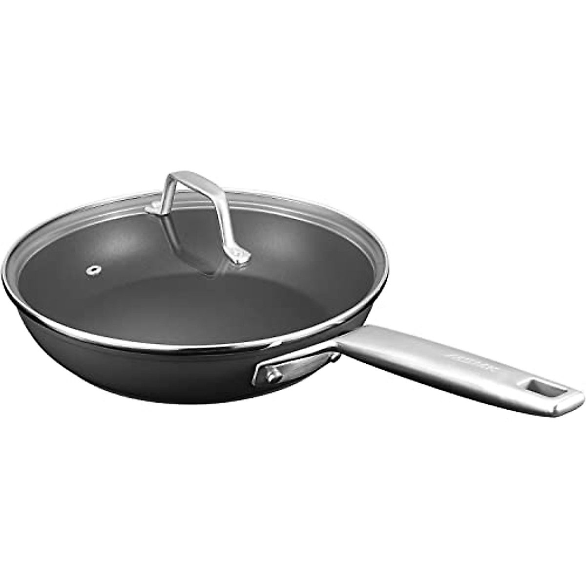 MsMk 9 1/2 Inch Small Egg Pan with Lid, Titanium and Ceramic Nonstick Omelette Pan,Scratch-resistant, Induction Egg Skillet, Oven Safe to 700°F Pan for Cooking, Dishwasher Safe