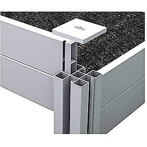 Vita 4 ft. x 4 ft. White Vinyl Raised Garden Bed 2-Pack