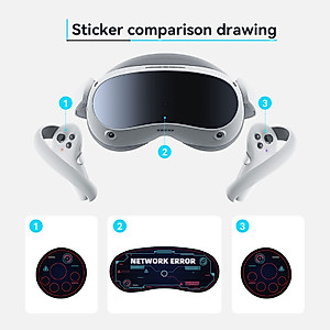 PVC Decal Stickers VR Headsets and Controllers Stickers Skin,Fashion Decal Skin Accessories for PICO 4 (1)