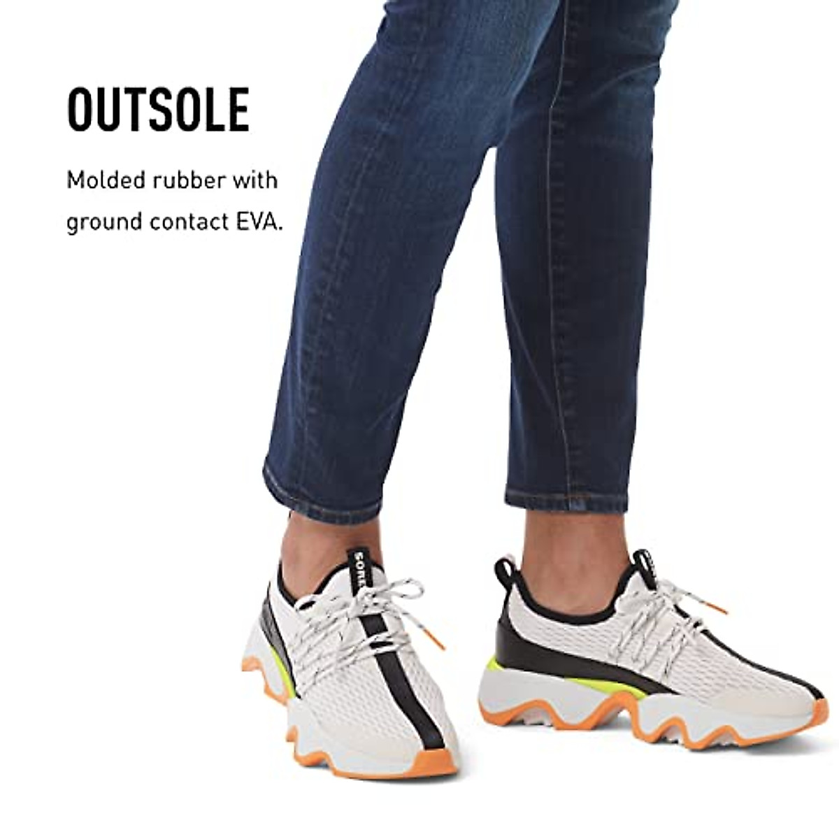 Sorel Women's Kinetic Impact II Lace Sneaker - Sea Salt, Koi - Size 8