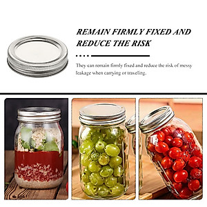 Angoily 12pcs Mason Jar Lids Reusable Canning Lids Mason Can Cover Canning Bands Regular Mouth Mason Jars Cap Canning Lids and Ball Jar Lids Wide Mouth Lids Caps With Cover Ring Tinplate
