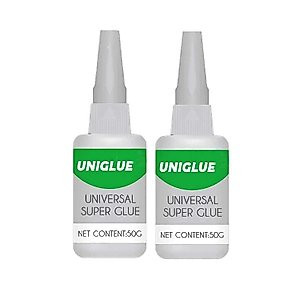 2 Pack Uniglue Welding High-Strength Oily Glue, for Plastic Wood Ceramics Metal Universal Super Glue, Dry Only in 6-10s.(50g)