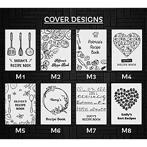 Personalized Recipe Book To Write In Your Own Recipes - Blank Recipe Binder Cookbook - Family Recipe Book Organizer (Large)