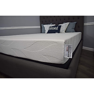 American Mattress Company 8" Graphite Infused Memory Foam-Sleeps Cooler-100% Made in The USA-Medium Firm (Short King)