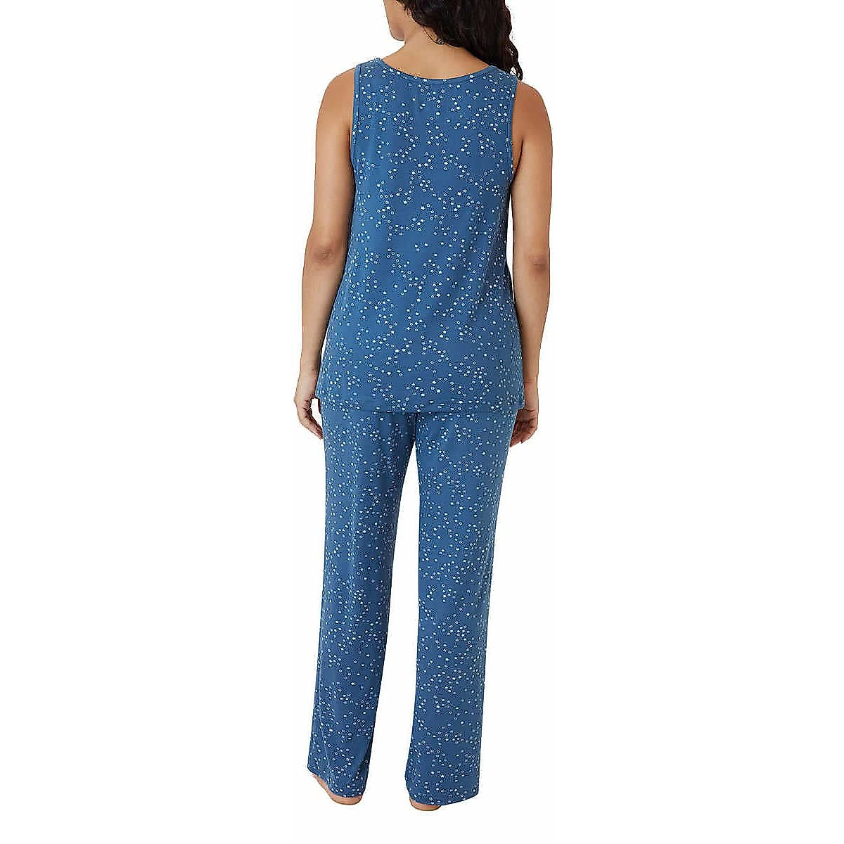 Eddie Bauer Women 4-Piece Pajama Set (as1, alpha, s, regular, regular, Gray/Blue)