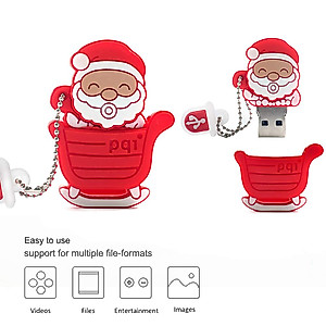 BorlterClamp 32GB USB Flash Drive Cute Christmas Santa Model Memory Stick New Year Gifts for Students and Children