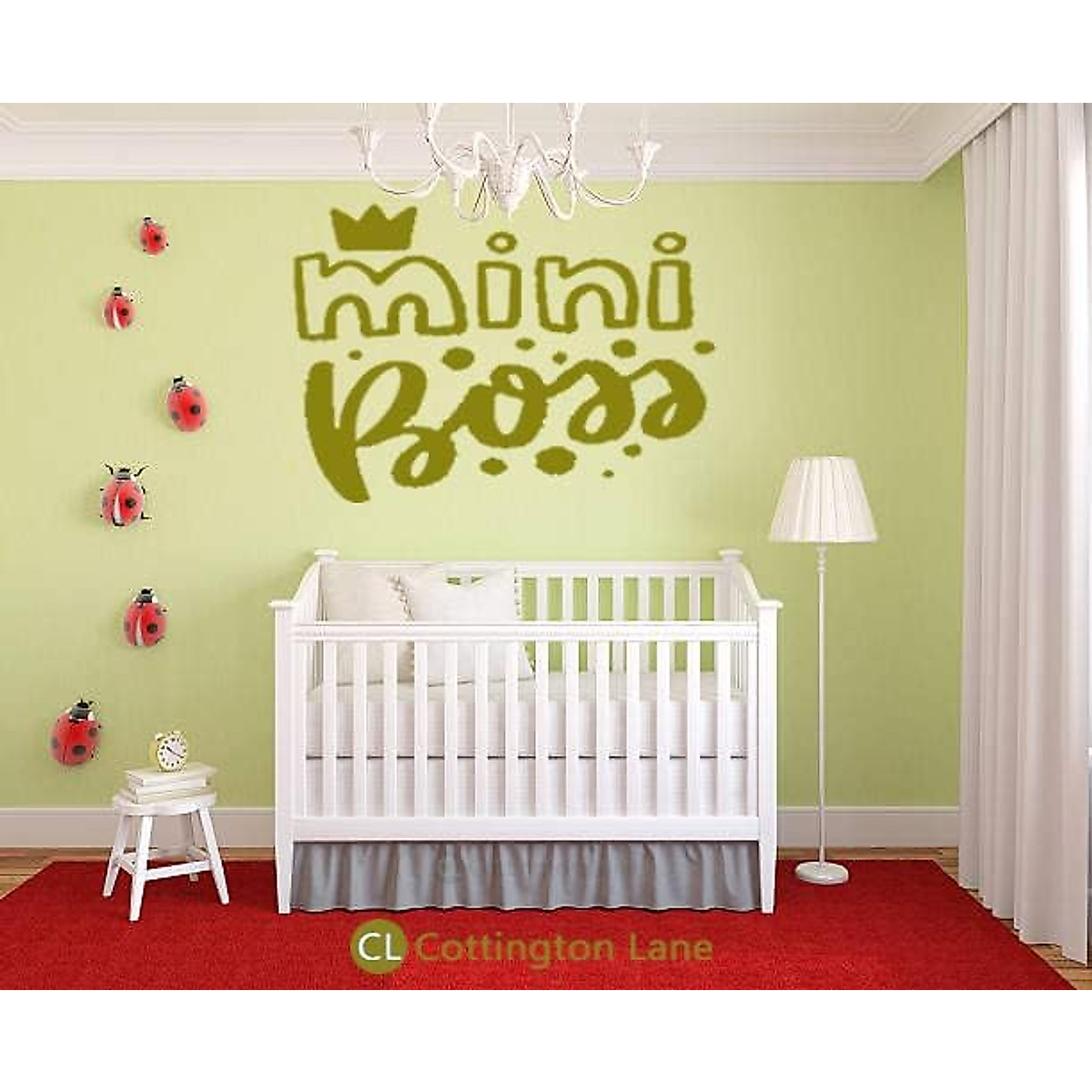 Ligth Grey Crib Skirt Dust Ruffle, 100% Natural Cotton-Nursery Crib-Toddler Bedding Skirt for Baby Girls or Boys, 14" Drop