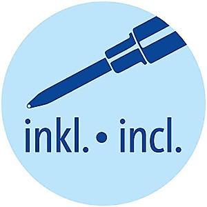 Pelikan Jazz Classic Ballpoint Pen, Medium Nib, Blue Ink Refill Included, Metal, Orange, Blister Card, 1 Each (815062)