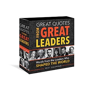 2021 Great Quotes from Great Leaders Boxed Calendar: 365 Inspirational Quotes From Leaders Who Shaped the World (Daily Calendar, Desk Gift for Him, Office Gift for Her)