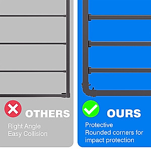 Askeld Queen Bed Frames, 18 Inch High Bedframe No Box Spring Needed, Heavy Duty Steel Slats Platform Mattress Base, 4500lbs Weight Capacity Reinforced Metal Frame, Noise-Free, Easy Assembly, Black