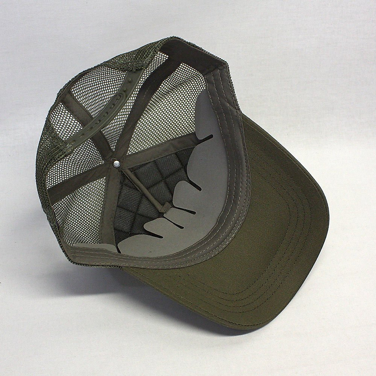 Plain Tone on Tone Cotton Mesh Adjustable Low Profile Baseball Cap Quilt Camo Heather Distressed (Quilt Olive Green/Pty/Olive Green)