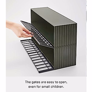 Yamazaki Home Two-Tier Toy Dinosaur and Animal Display Storage Rack, Childrens' Toy Bin Organizer Box, Plastic, Stackable, No Assembly Req.