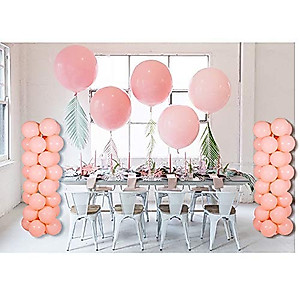 2 Sets Thicken Adjustable Balloon Column Stand Kit Base and Pole Balloon Tower Decorations for Baby Shower Graduation Birthday Wedding Party