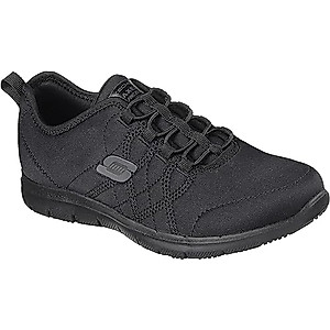Skechers Women's Ghenter Srelt Work Shoe, Black, 6 M US