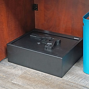 Biometric Fingerprint Drawer Personal Gun Safe, Black