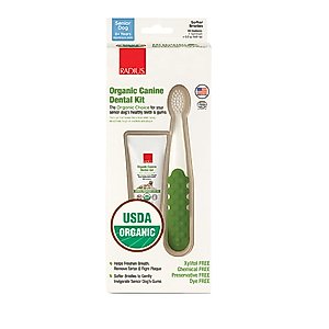 RADIUS USDA Organic Dental Solutions Senior Kit 1 Unit, 1 Dog Toothbrush & 1 0.8oz Toothpaste, Soft Bristle & Non Toxic Toothpaste for Dogs, Designed to Clean Teeth, Xylitol Free