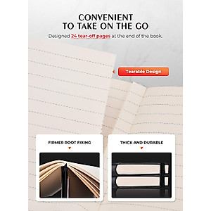 AISBUGUR Pocket Notebook Small Notebook 2-Pack, 3.7" x 5.7" pocket notebook hardcover Total 320 Pages Thick Lined Paper with Inner Pockets Leather Mini Journal Notepad