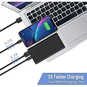Portable Charger Power Bank 25800mAh, Ultra-High Capacity Fast Phone Charging with Newest Intelligent Controlling IC, 2 USB Port External Cell Phone Battery Pack Compatible with iPhone,Android etc