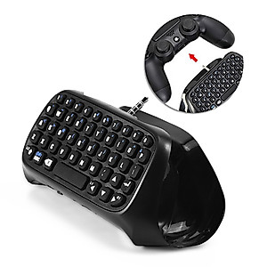 Bindpo Controller Keyboard, Mini Bluetooth Gaming Keyboard Gamepad Chatpad Message Keyboard for Playstation 4,Slim Controller/Phone and Tablet