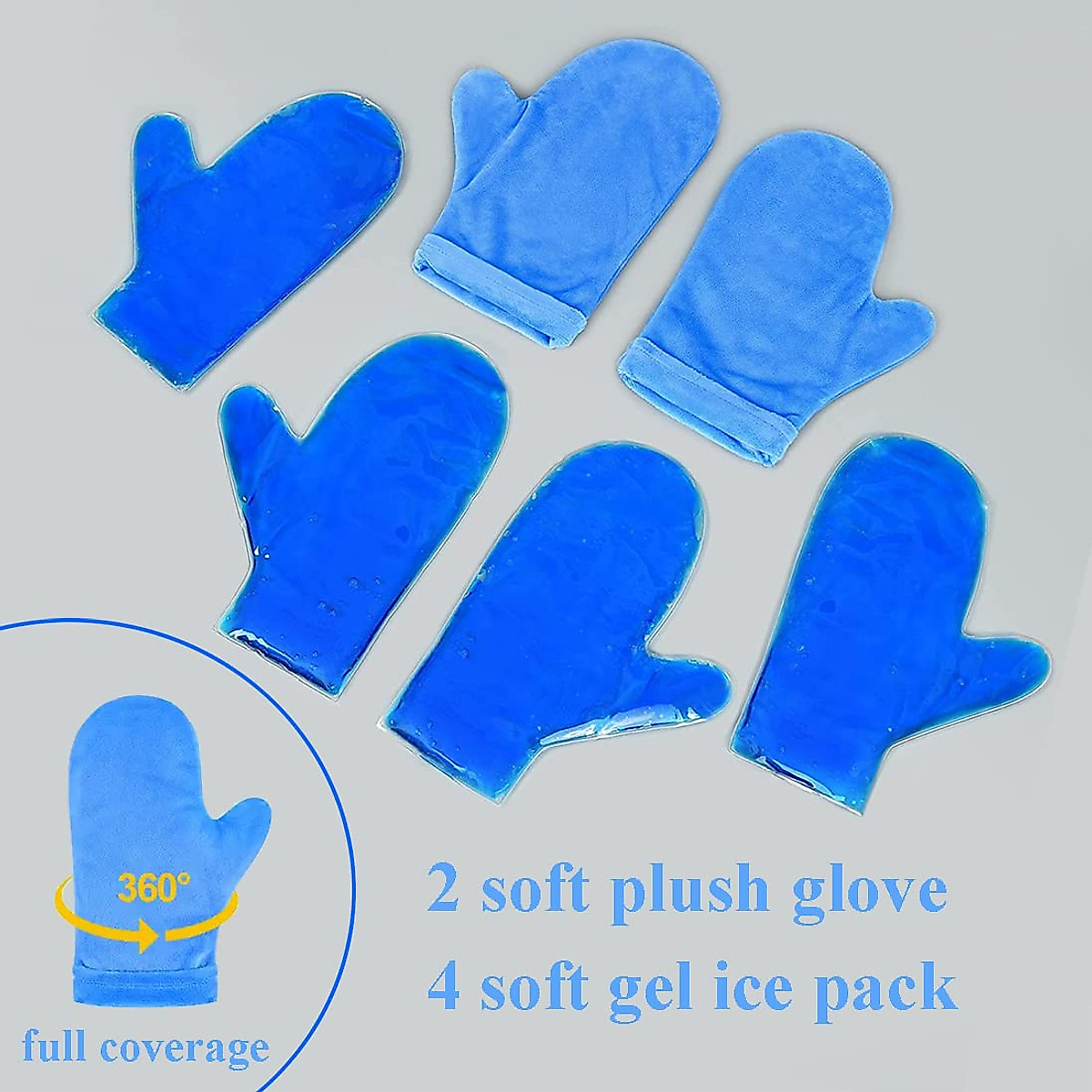 Hot and Cold Hand Therapy Gloves, Hand Ice Pack, Ice and Heat Therapy Pain Relieving Mittens | Microwavable and Freezable, Arthritis, Finger and Hand Injuries, and Carpal Tunnel Small, Medium