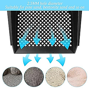 DHXYZZB Cat Kitty Litter Scoop Small Holes Fine Litter Scooper Shovel for Cat Dog Rabbits Hamster Snake Sifter Scoop High Qulity PVC Non-Toxic (2.5mm Hole)