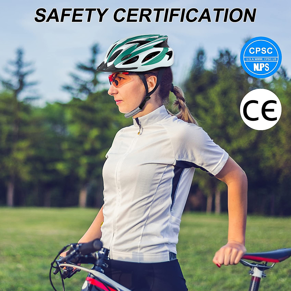 Zacro Adult Bike Helmet Lightweight - Bike Helmet for Men Women Comfort with Pads&Visor, Certified Bicycle Helmet for Adults Youth Mountain Road Biker