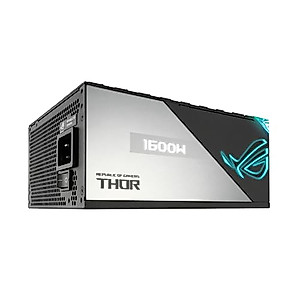 ASUS ROG Thor 1600W Titanium (1600 Watt, Fully Modular Power Supply, 80+ Titanium, Lambda A++ Certified, GaN MOSFETs, Digital Power Control, ROG heatsinks, 135mm PWM Fan, 0dB Mode, OLED Panel)